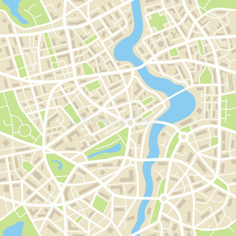 City Map Abstract Seamless Pattern - Illustration Stock Illustration ...