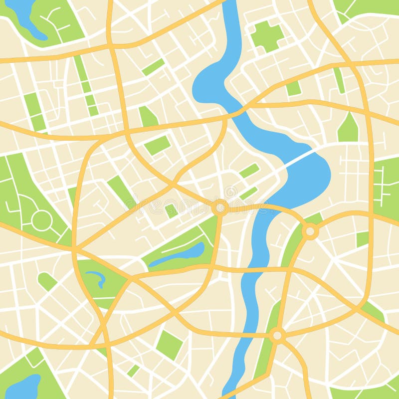 City Map Abstract Seamless Pattern - Illustration Stock Illustration ...