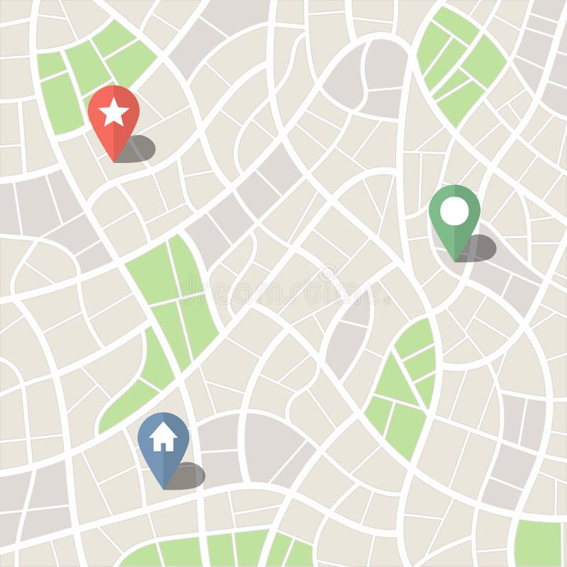 City Map stock vector. Illustration of park, coordinates - 46536697