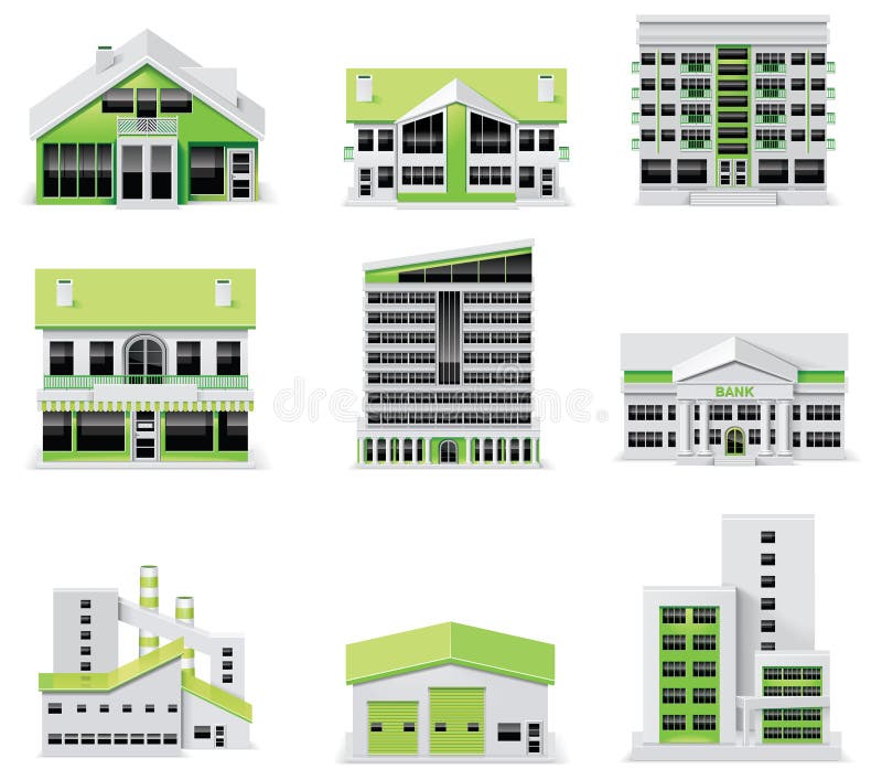 City Map Creation Kit (DIY). Part 9. Buildings Stock Vector ...