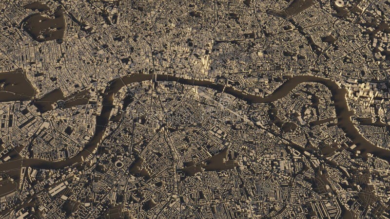 City Map. 3d Map of. City from Above 3d Illustration. Vertical Poster ...