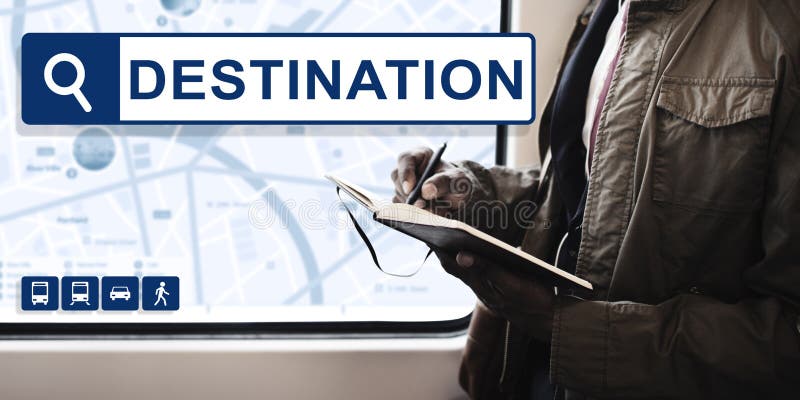 City Map Destination Route Way Route Concept Stock Photo - Image of ...