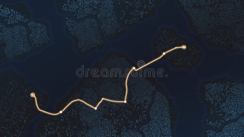 City Map Featuring Directional Signs, an Intended Goal Point, and ...