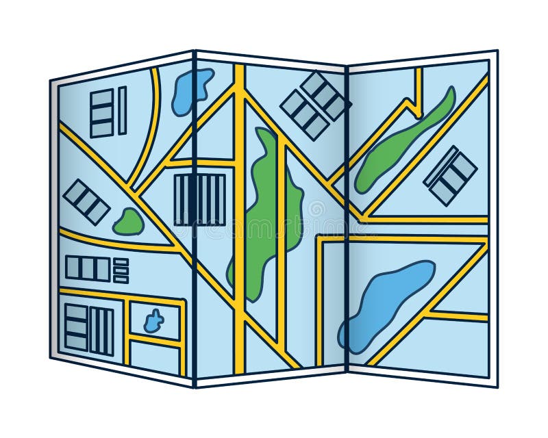 City map folded stock vector. Illustration of road, equipment - 129839486 City map folded stock vector. Illustration of road, equipment - 129839486
