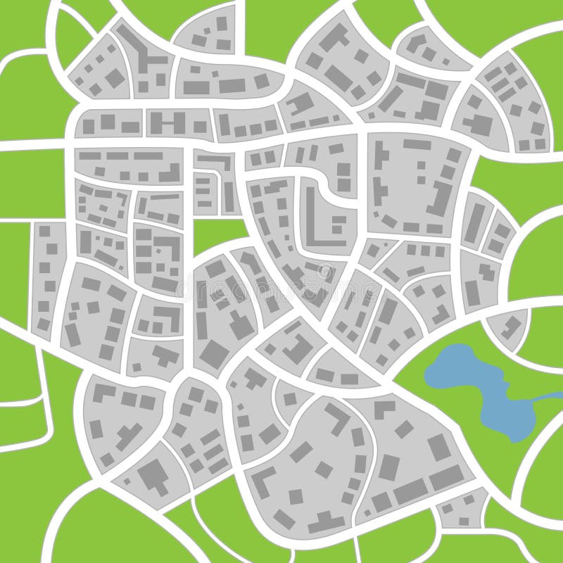 City Map Graphic Flat Vector Stock Vector - Illustration of ...