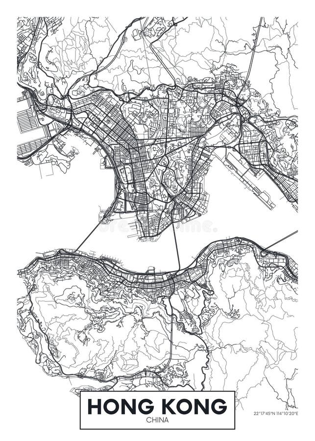 City Map Hong Kong, Urban Planning Travel Vector Poster Design Stock ... City Map Hong Kong, Urban Planning Travel Vector Poster Design Stock ...