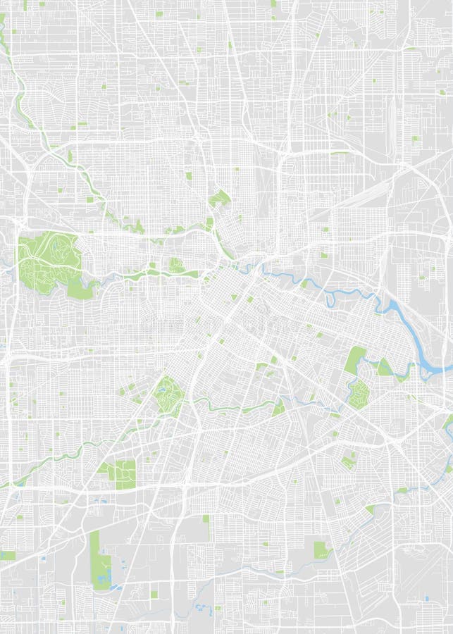 City Map Houston, Color Detailed Plan, Vector Illustration Stock Vector ...