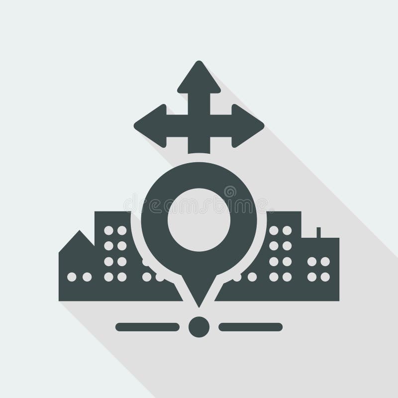 City map icon stock vector. Illustration of post, district - 117818255