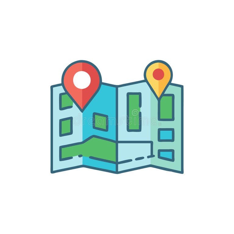 City Map Icon for Geographic Analysis Stock Image - Illustration of ...