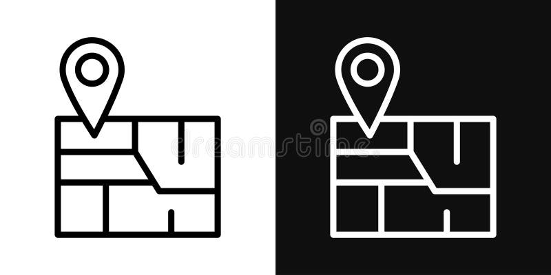 City map icon stock vector. Illustration of outline - 338046088