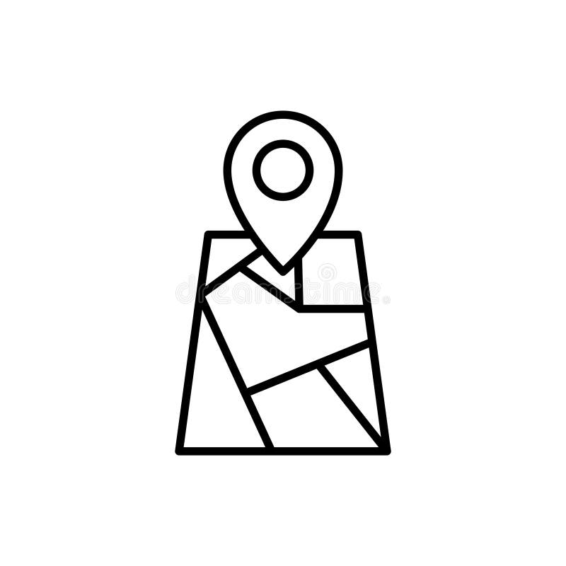 City map icon stock vector. Illustration of sign, local - 338261098