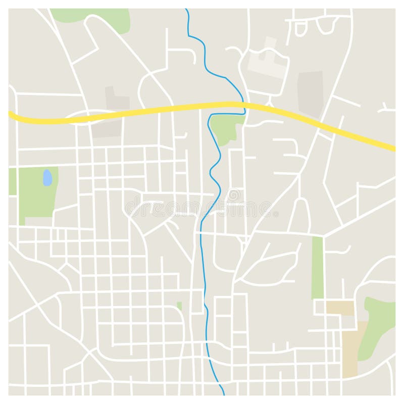 City Map Illustration stock vector. Illustration of cartography - 60762271