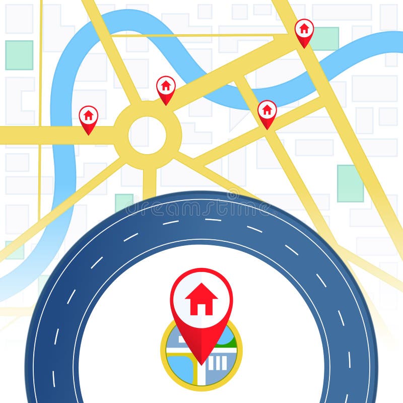 City Map with Location Pin Touristic Geolocation Stock Vector ... City Map with Location Pin Touristic Geolocation Stock Vector ...