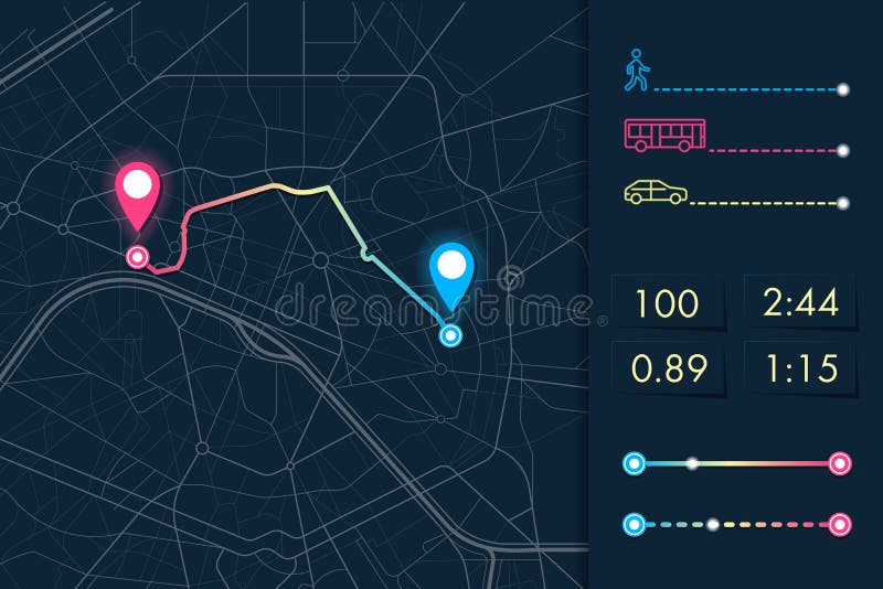 City map navigation stock vector. Illustration of mobile - 105229616