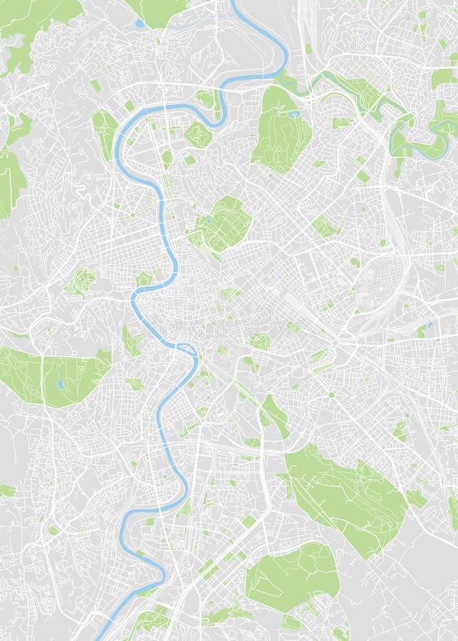 City Map Rome, Travel Vector Poster Design Stock Vector - Illustration ...