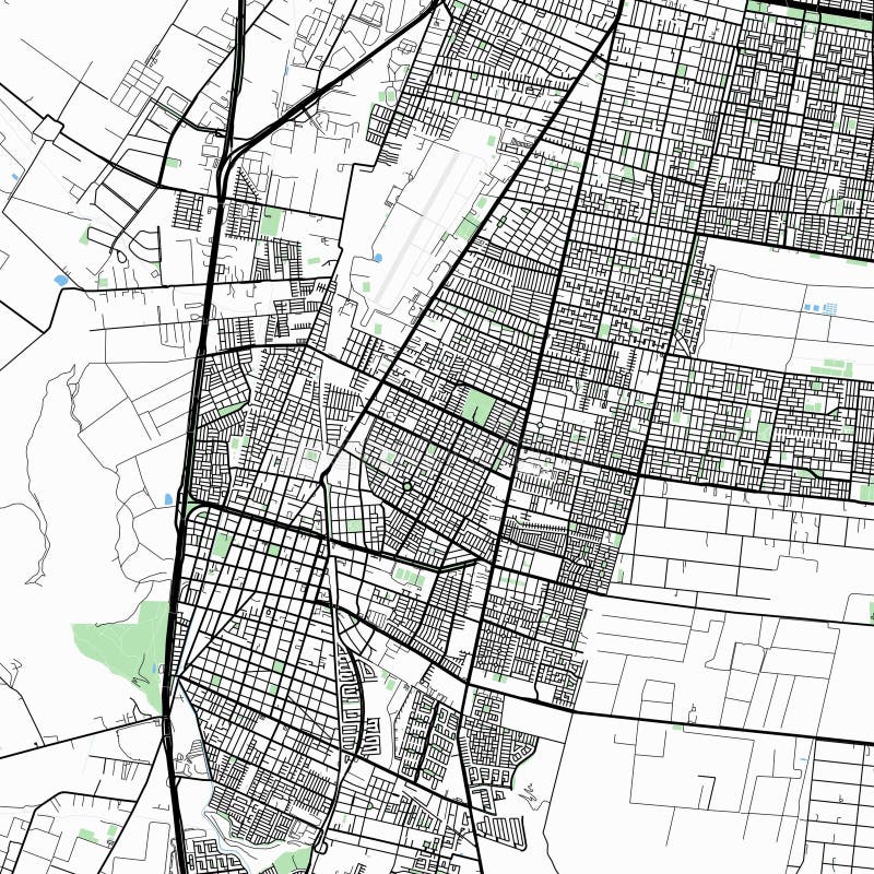 Map of the City of San Bernardo Stock Illustration - Illustration of ...