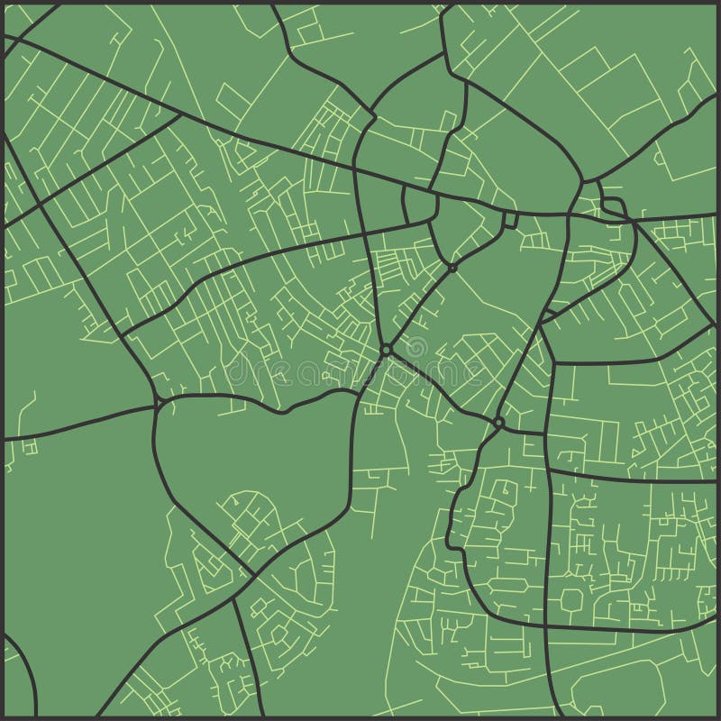 City Map. Town Streets, Line Plan. Drawing Scheme of Town, Line Road on ...