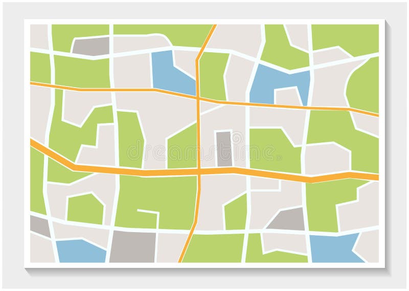 City Map. Vector Illustration Stock Vector - Illustration of symbol ...