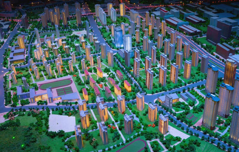 City model stock photo. Image of realization, paperwork - 28056340