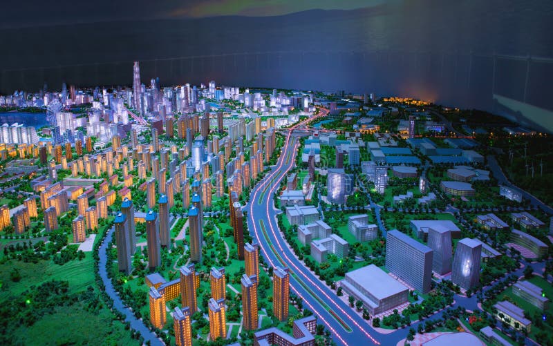 City model stock image. Image of district, estate, construction - 28056431