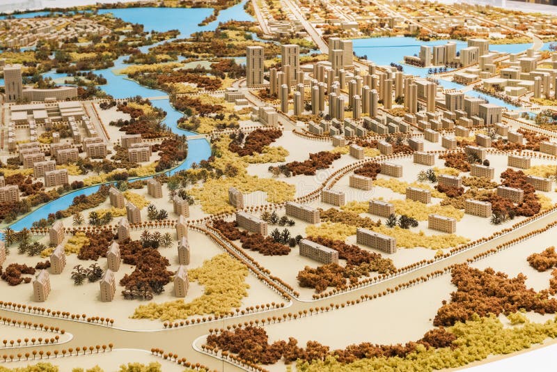 City model stock photo. Image of cities, model, scenery - 154338874