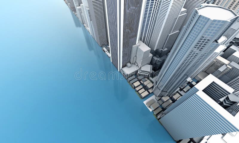 City Modern Building Top View Background Stock Illustration ...