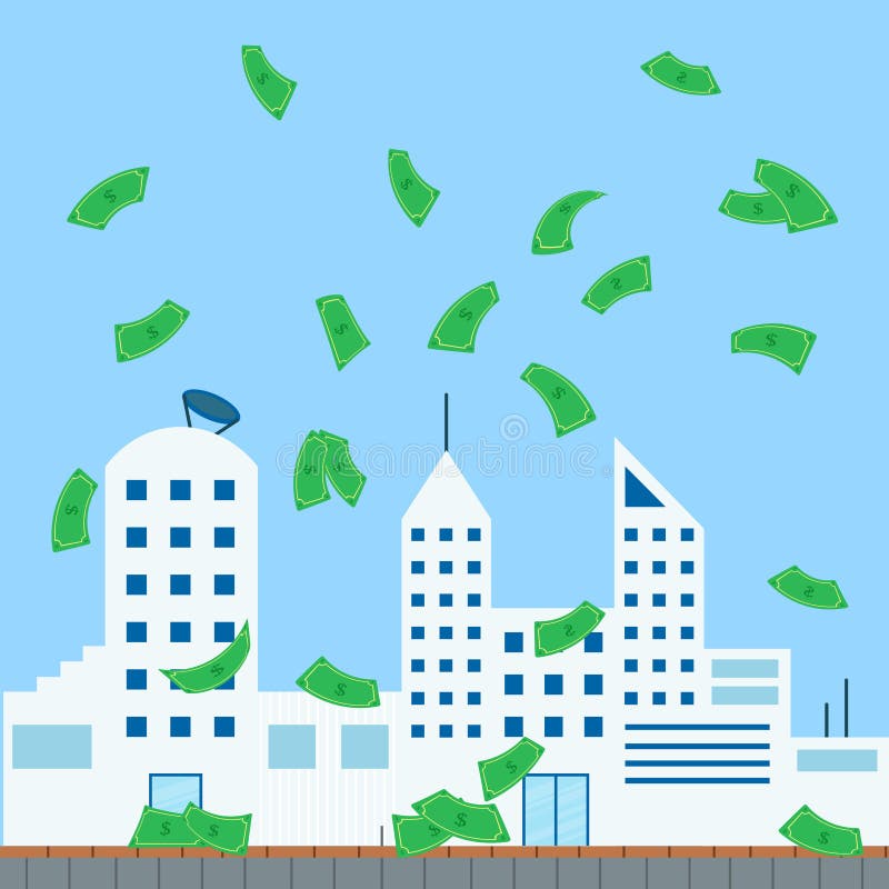 City with money stock vector. Illustration of future - 238903568