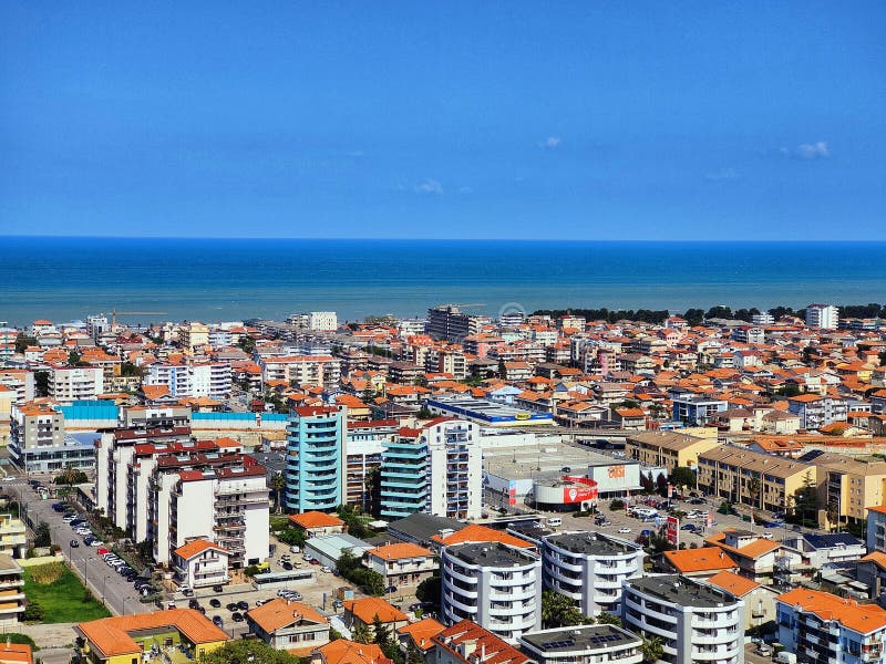 The City of Montesilvano Seen from Above Stock Image - Image of ...