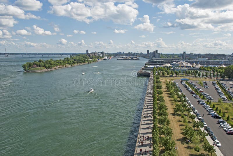 City of Montreal Harbor Entrance Stock Photo - Image of scenic, canada ...