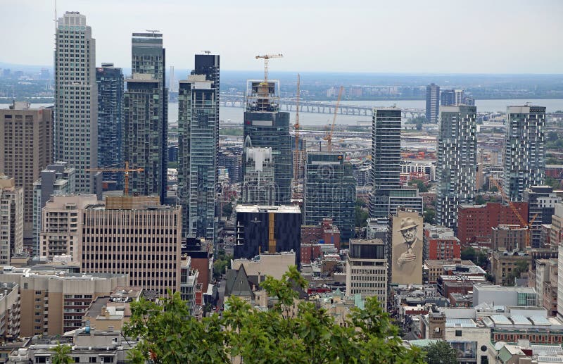 View at Downtown of Montreal Editorial Photography - Image of valley ...