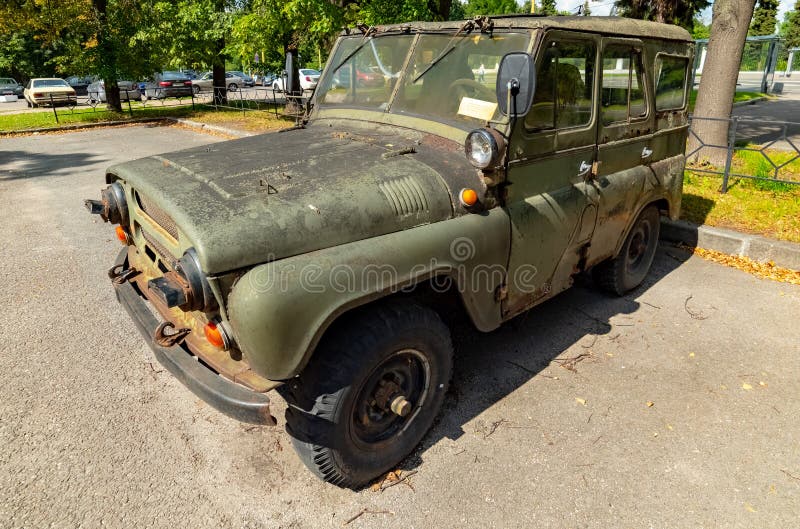 City the Moscow .UAZ-Main Command Vehicle in the Soviet Army. Russia ...