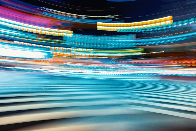 City Motion Blurred Intersection Background at Night Stock Image ...