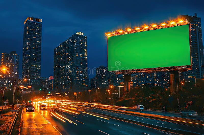 City on the Move Illuminated Billboard Catches Attention on Busy ...