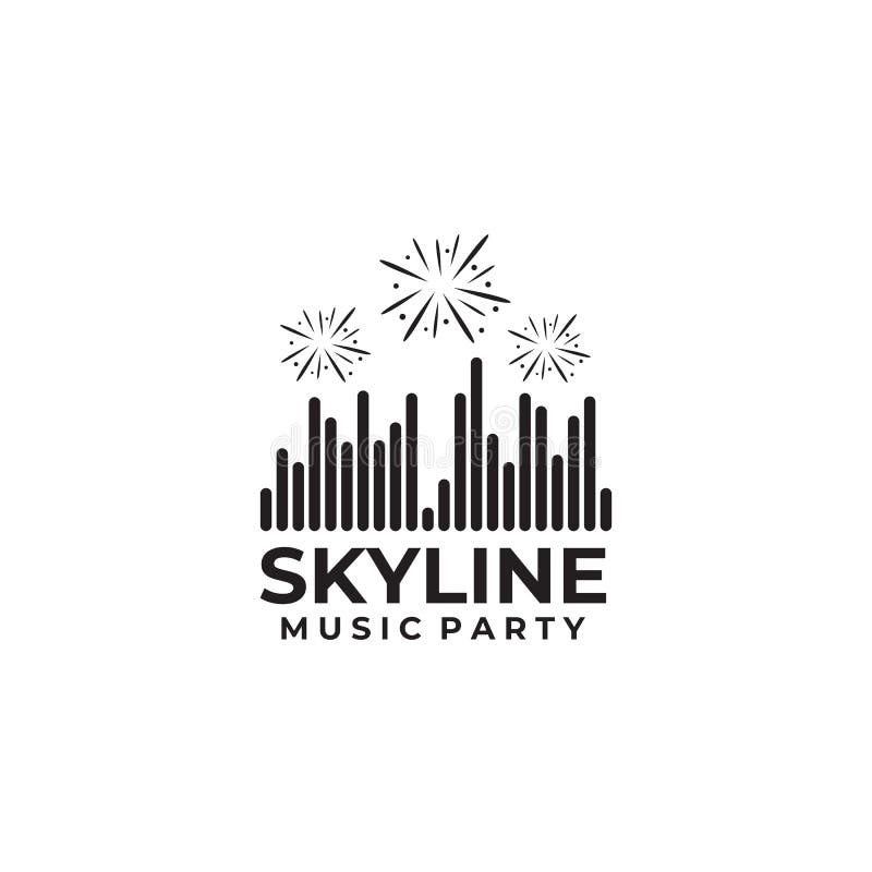 City Music Party Logo Design Stock Vector - Illustration of light, club ...