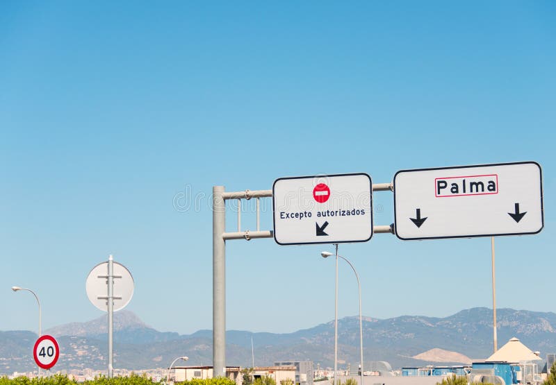 City name sign stock photo. Image of spain, clean, road - 28038250