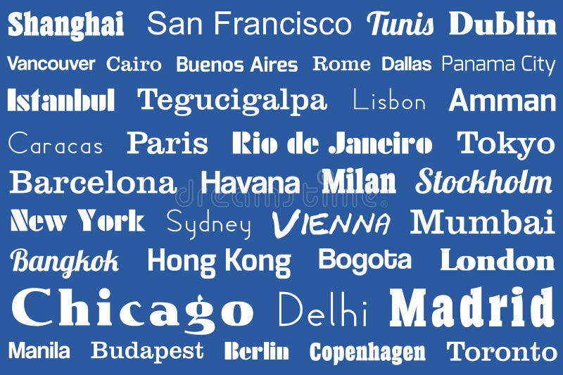 City Names Pattern Stock Illustrations – 367 City Names Pattern Stock ...