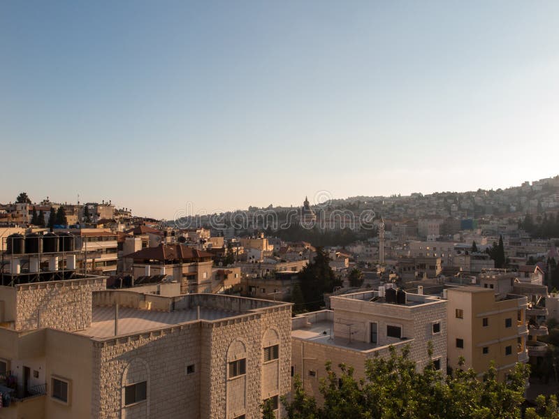 City of Nazareth Panoramic View, Israel Stock Photo - Image of ...