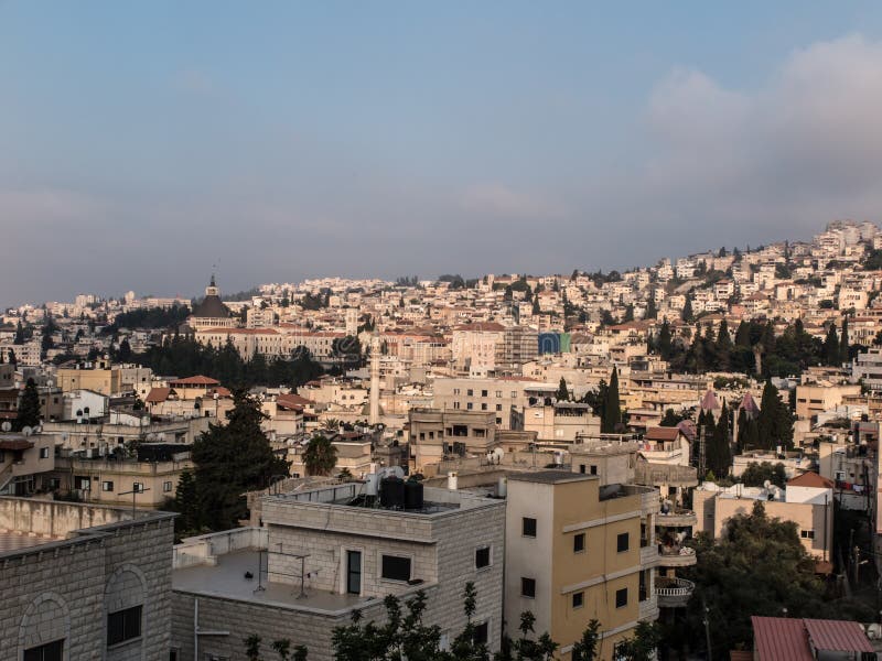 City of Nazareth Panoramic View, Israel Stock Photo - Image of ...