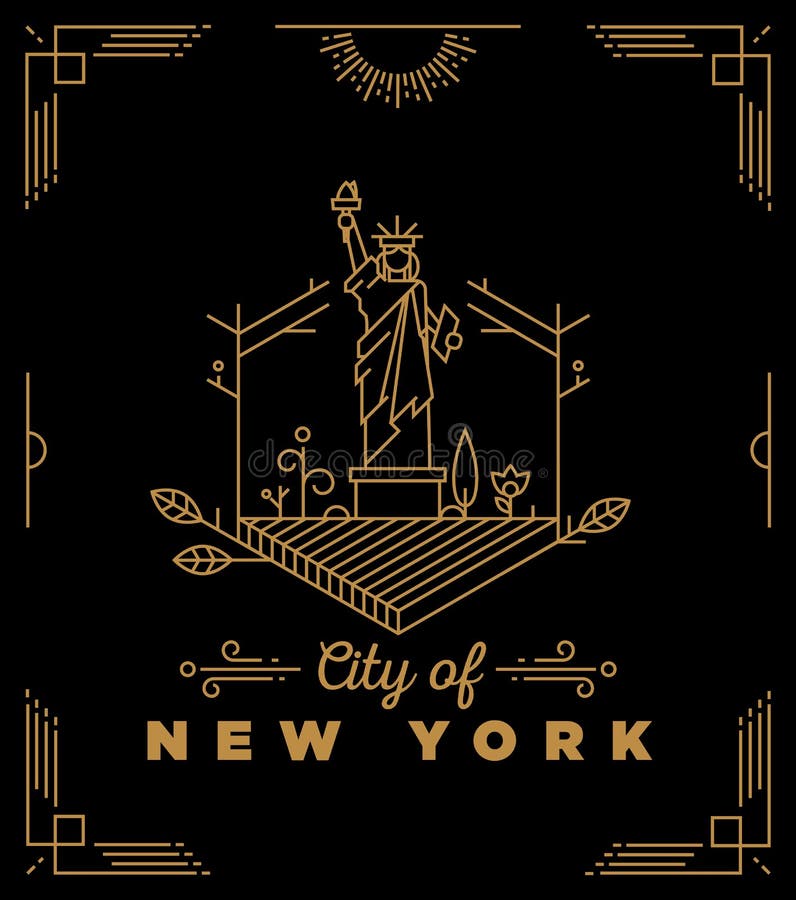 City of New York Monogram Vector Design Template Stock Illustration ...