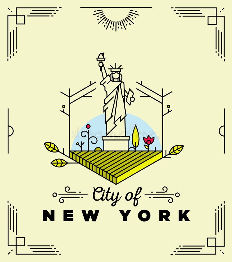 City of New York Monogram Vector Design Template Stock Illustration ...