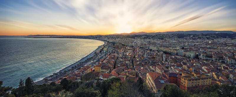 City of Nice stock photo. Image of beach, provence, panorama - 73571822