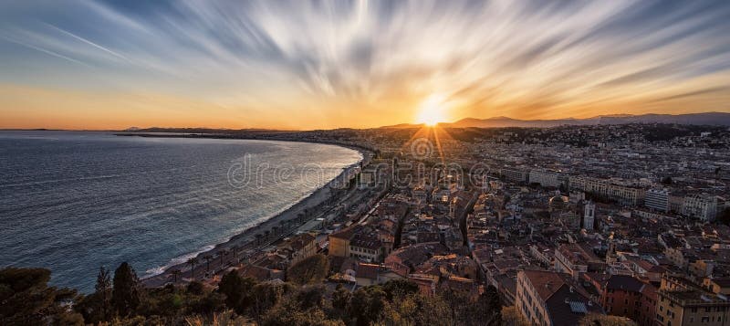 City of Nice stock photo. Image of night, azur, resort - 85337156