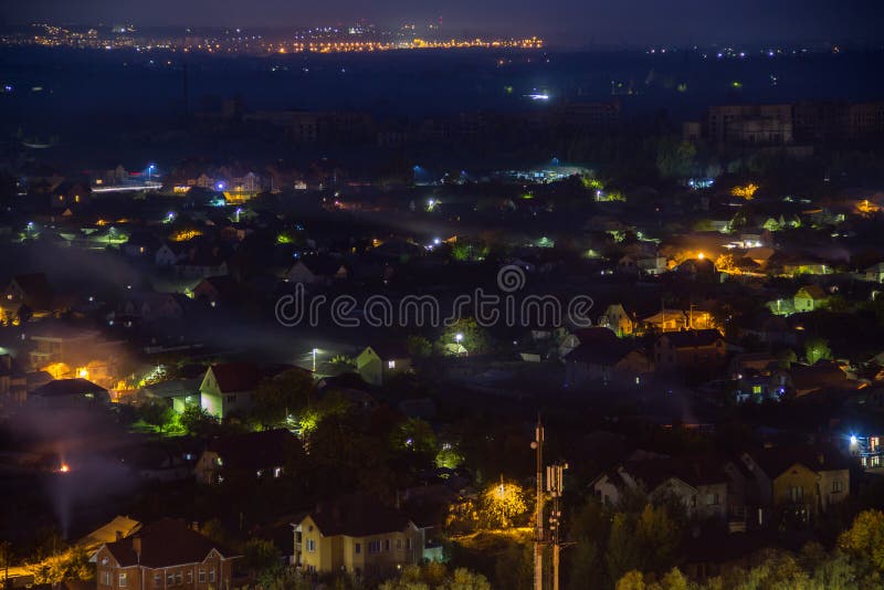 City at night stock image. Image of view, buildings - 160551961