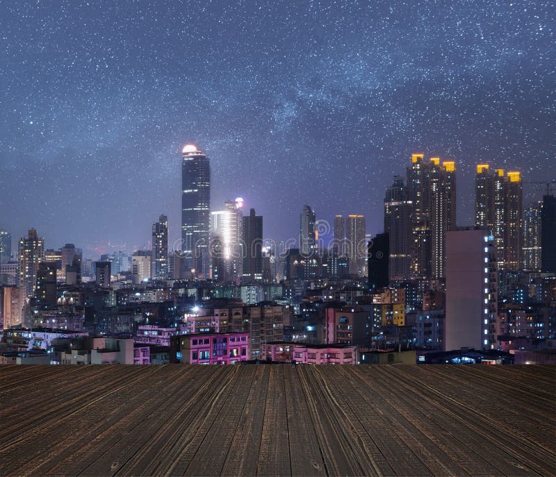 City night stock photo. Image of skyscraper, scenery - 43608588