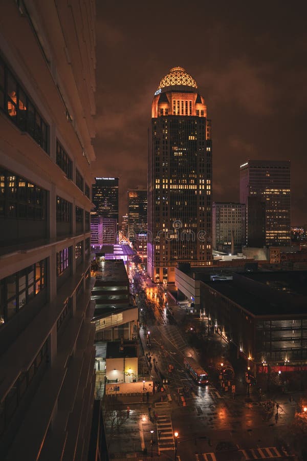 City Night Street editorial image. Image of downtown - 141116905