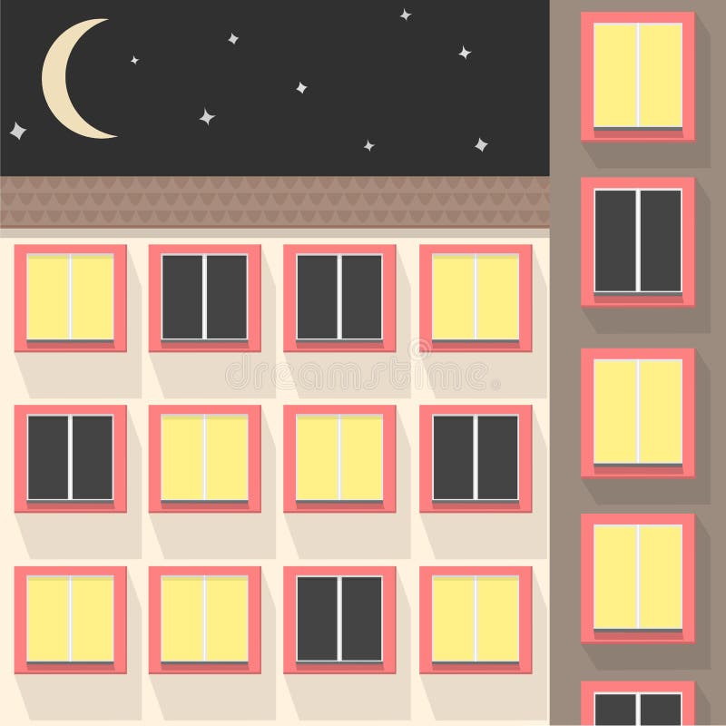 City at night stock vector. Illustration of dusk, blocks - 61505630