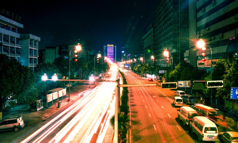 Guiyang city at night editorial stock photo. Image of china - 38641083