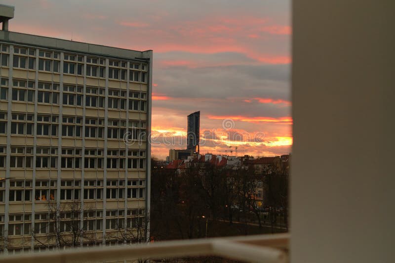 City Night View from the Hotel Window Stock Image - Image of urban ...