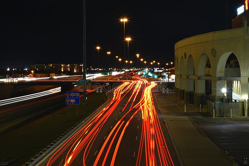 City nights of lubbock stock image. Image of light, city - 111106755