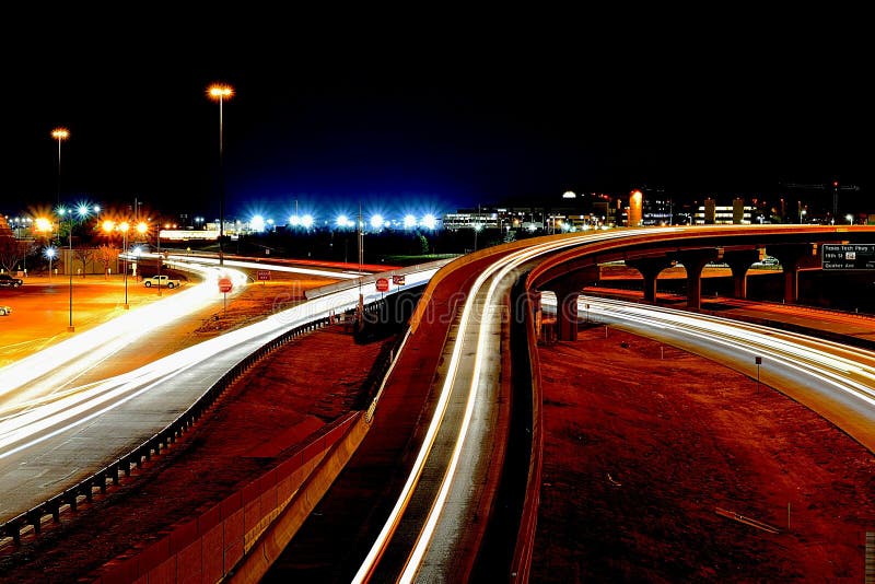 City nights of lubbock stock image. Image of light, city - 111106755
